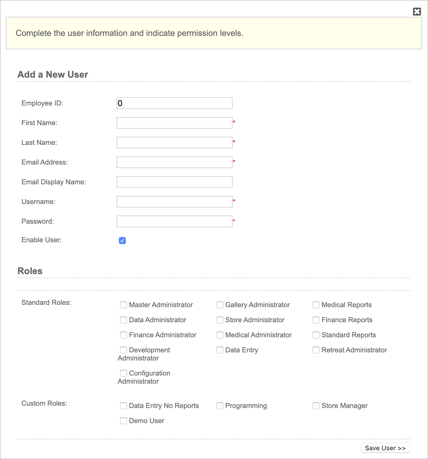 Admin User Roles – UltraCamp